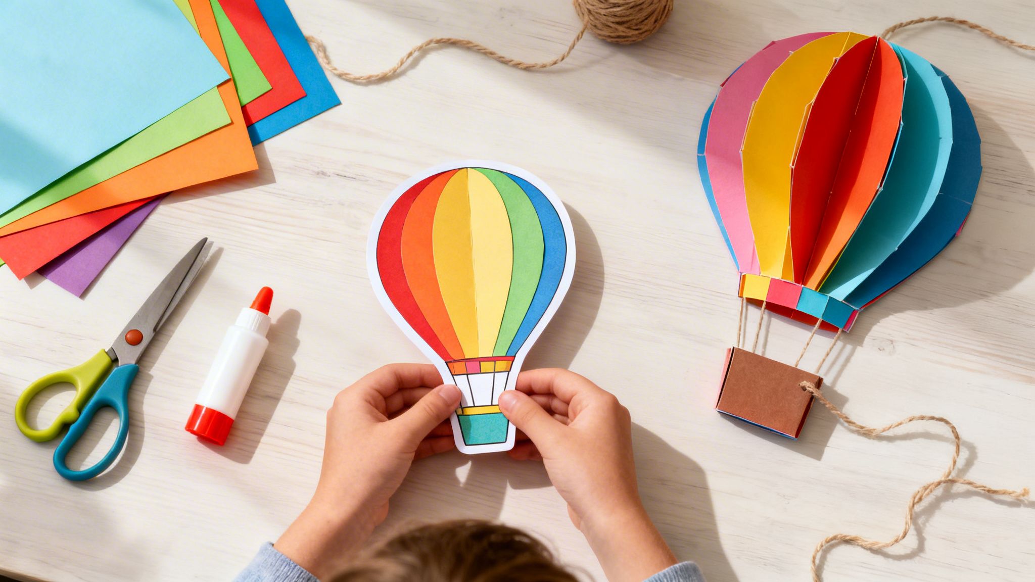 Fly High with Your Own 3D Paper Hot Air Balloon Craft